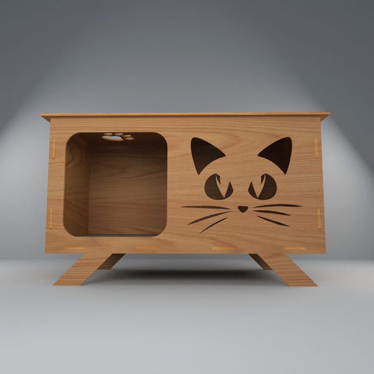 Cat House for Laser and CNC – 1 Custom Cat House Design for Precision ...