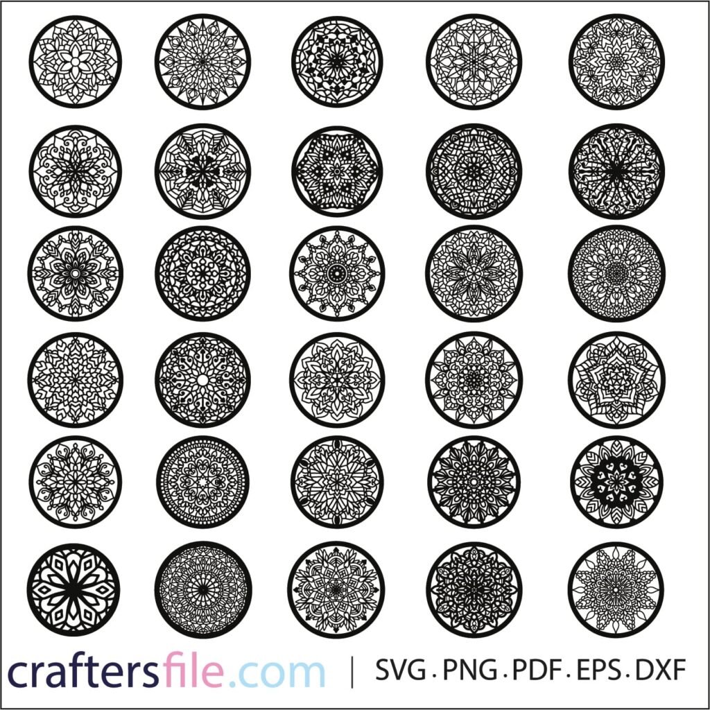 30 Unique Mandala Laser Cut Vector Files for Your Creative Projects